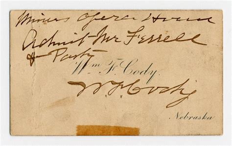 At Auction William F Buffalo Bill Cody William F Buffalo Bill