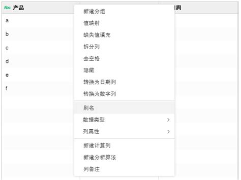 创建数据集 自服务数据集 数据治理 为字段设置别名