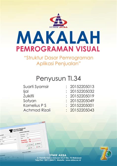 Pdf Pemrograman Visual Struktur Dasar Pemrograman Aplikasi Penjualan