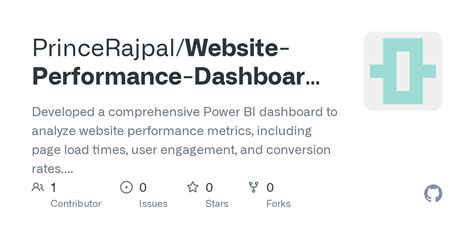 Website Performance Dashboard With Powerbipowerbiprojectpbix At Main