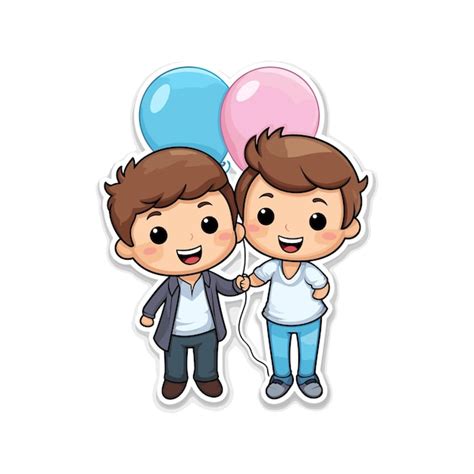 Adesivo De Revela O Do Sexo Do Beb Vetor Premium