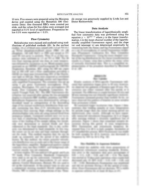 Solution Cytometry 1992 Schimenti Reticulocyte Quantification By Flow