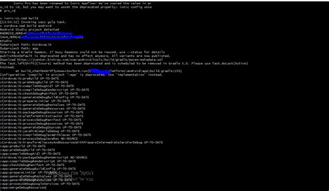 Cordova Ionic App Android App Build Getting Stuck On App