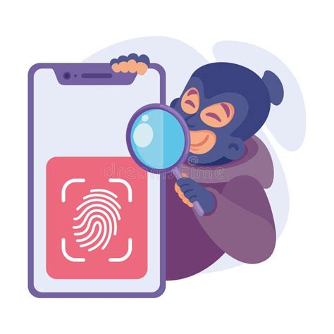 Cyber Swindler Man In Mask Hacking Internet Steal Money Vector Illustration Stock Vector