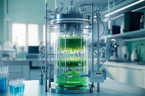 Innovative Bioreactor In A Modern Laboratory For Cultivating Algae