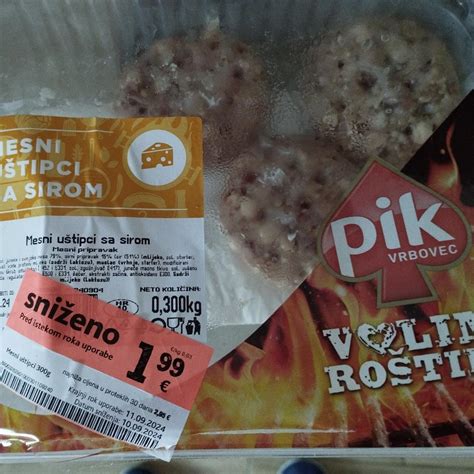 Mesni Uštipci Sa Sirom Pik Vrbovec калорійність харчова цінність ⋙