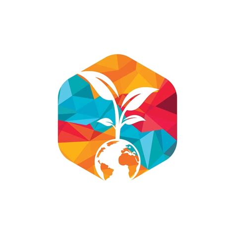 Premium Vector Globe Tree Vector Logo Design Template