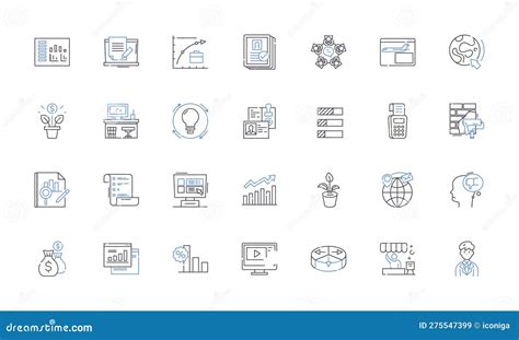 Critique Feedback Line Icons Collection Evaluation Assessment