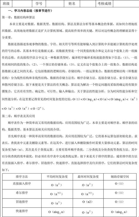 数据结构与算法论文 Word文档在线阅读与下载 无忧文档