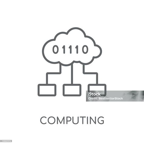 선형 아이콘 컴퓨팅 프로그래밍 컬렉션에서 흰색 배경에 현대 개요 컴퓨팅 로고 개념 0명에 대한 스톡 벡터 아트 및 기타 이미지 0명 공란 날씬한 Istock