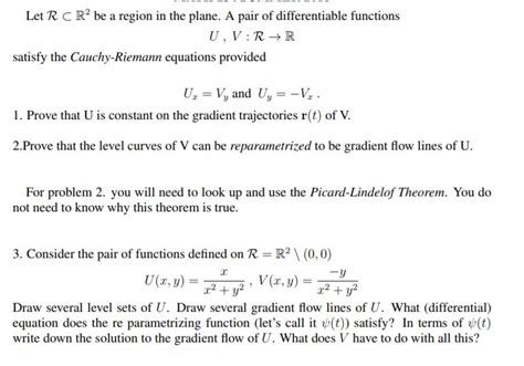 Solved Let R C R2 Be A Region In The Plane A Pair Of
