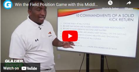 Using Middle Kick Return To Win Field Position Football Toolbox