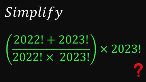 Simplify Factorial Expression Math Maths Youtube