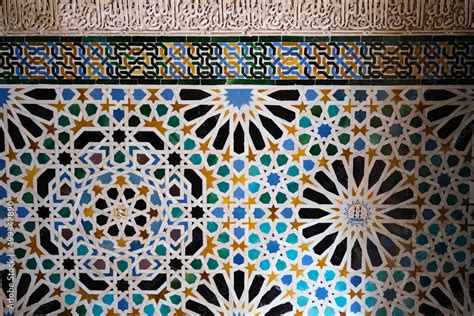 Alhambra Detailed Background Of The Alhambra Palace With Intricate