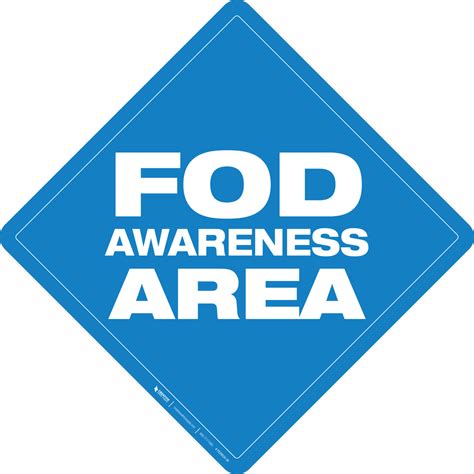 Fod Awareness Area Type B Floor Sign