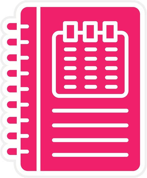 Appointment Book Vector Icon Style 22434210 Vector Art At Vecteezy