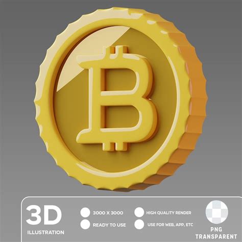 Premium Psd Psd Bitcoin 3d Illustration
