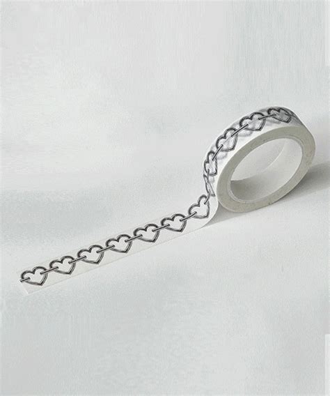 [h 묶음구매할인] Heart Chain 하트체인 마스킹테이프 다이어리 꾸미기 다꾸 스티커 문구 에이블리