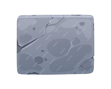 Premium Vector Stone Board For Game Ui Interface Metal Rectangle