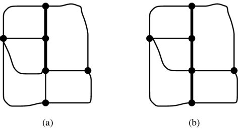 Illustration Of A A Minimal Face Spanning Subgraph And B A Download Scientific Diagram
