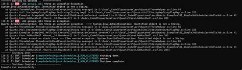 When Storing An Integer Value In The Jobdatamap And Getting It As A String Then Quartznet