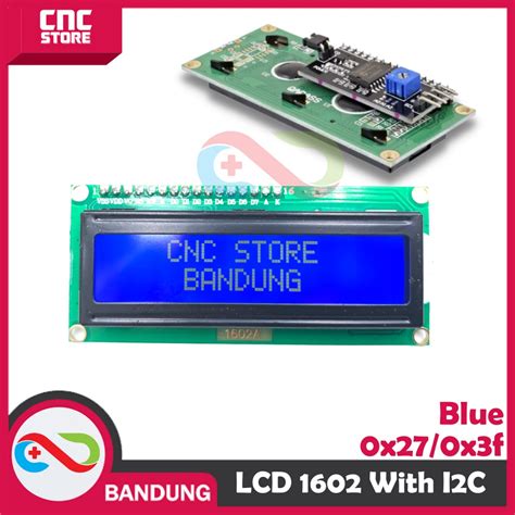 Jual Lcd 1602 Char Blue Backlight With I2c Serial Interface Module