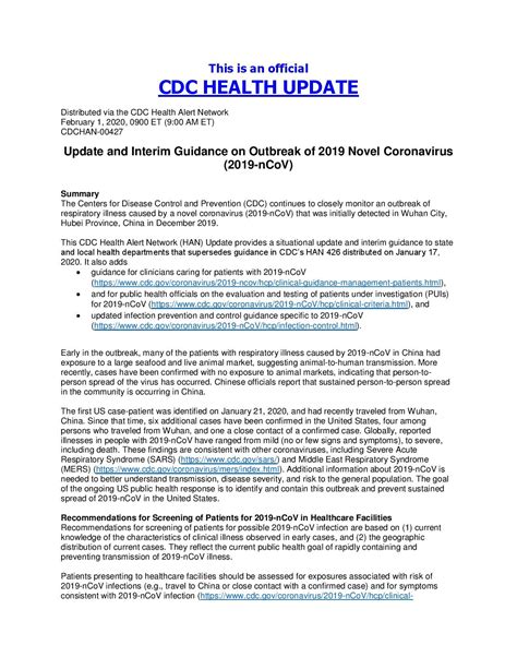 From The Cdc Update And Interim Guidance On Outbreak Of 2019 Novel