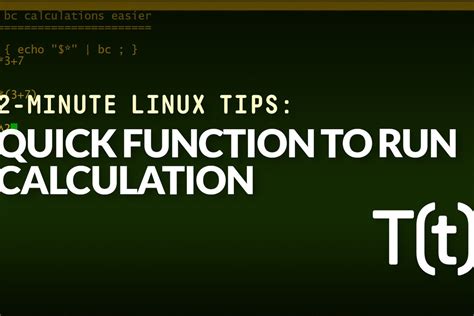 How To Set Up Quick Functions To Run Calculations 2 Minute Linux Tips