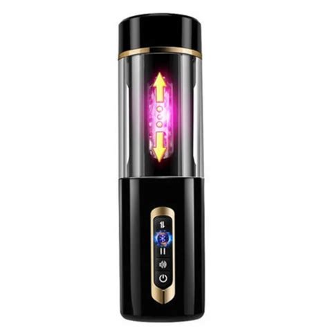 New Smart Induction Automatic Telescopic Male Masturbator Real Vagina