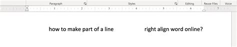How To Make Part Of A Line Right Align Word Online