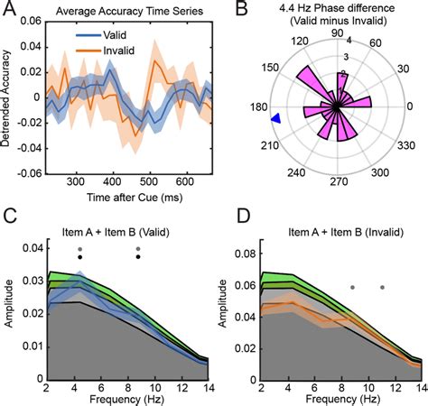 a group average accuracy time series for valid and invalid trials
