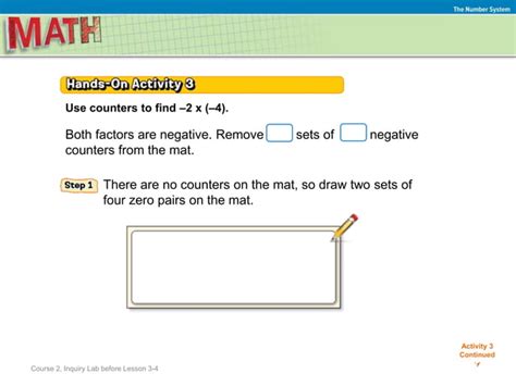 7 Inquiry Lab Multiply Integers Ppt