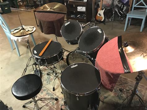 DIY Drum Mute Setup It Looks Horrible But It Works R Drums