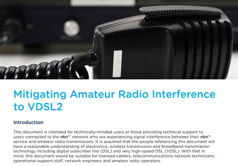Mitigating Amateur Radio Interference To VDSL2 QRM GURU