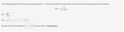 Solved For The Following Function Find The Full Power Chegg