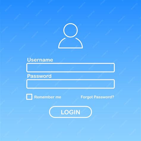 Premium Vector User Login Interface Username And Password For Login