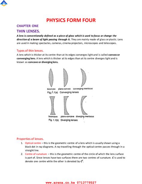 Physics Form 4 Notes Education Material Physics Form Four Chapter