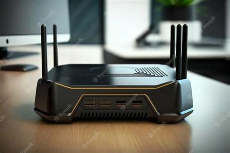 Premium Photo Router On The Table Router Is A Device That Forwards