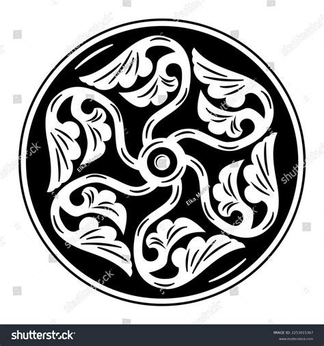 Ancient Floral Decorative Pattern Decorative Element Stock Vector Royalty Free 2253015367