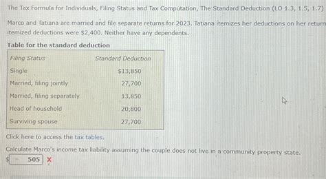 answered the tax formula for individuals filing… bartleby