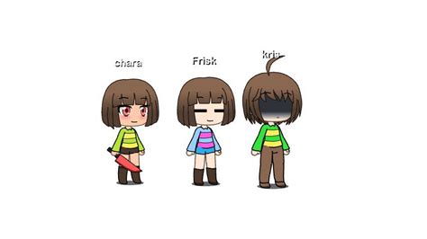 Fiz A Frisk Chara E O Kris No Gacha Life Undertale Brasil Amino