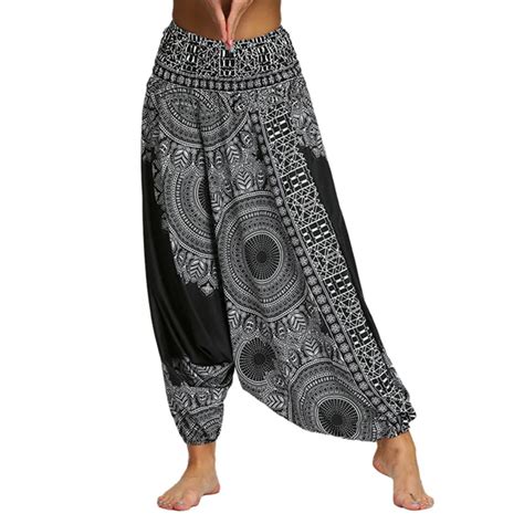 Женские повседневные свободные штаны для йоги, мешковатые, Boho ...