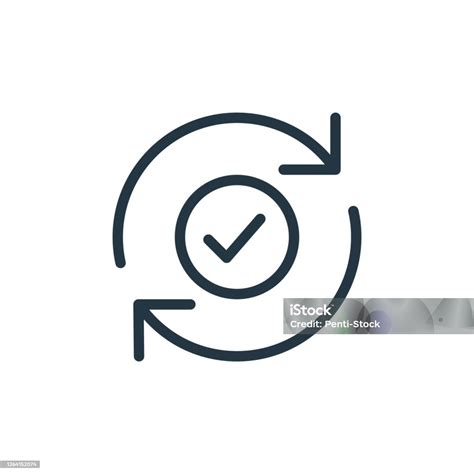 Vetores De Ícone Vetorial Verificado Isolado Em Fundo Branco Contorno Linha Fina Verificada