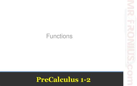 Functions Precalculus Ppt Download