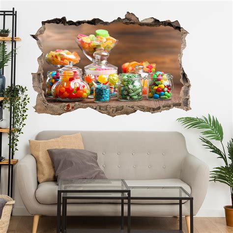 Colourful Candy Jar Wall Decal Sticker Mural Poster Print Art Cafe Shop