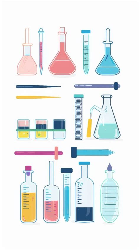 Clipart Of Lab Flasks Science Experiments Beakers Clip Art