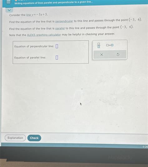 Solved Writing Equations Of Lines Parallel And Perpendicular
