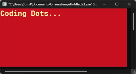 Change Text Color In C Using Conio H Old Babe C Coding Dots