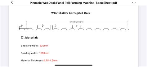 9 16″ Steel Form Deck Machine