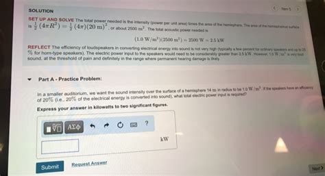 Solved SOLUTION SET UP AND SOLVE The Total Power Needed Is Chegg Com